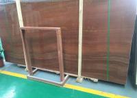 China Wooden Grain Red Natural Stone Slabs Panel Custom Size 2.69g / Cm³ Density for sale