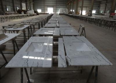 China Popular Statuario Marble Tiles , Modern White Marble Vanity Countertops for sale