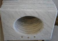 China White Carrara Marble Stone Countertops Polished / Other Finish Surface for sale