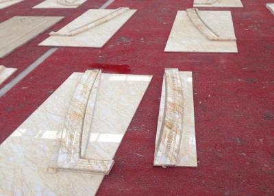 China Cream Onyx Natural Marble Tile Hammered Solid Surface Grade A Quality for sale