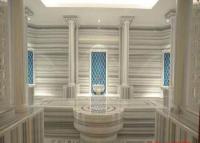 China Marmara Marble Stone Countertops Straight Veins Pattern White Grey Color for sale