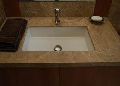 China Emperador Light Brown Marble Stone Countertops For Bathroom / Kitchen for sale