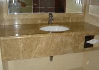 China Emperador Light Brown Marble Stone Countertops For Bathroom / Kitchen for sale