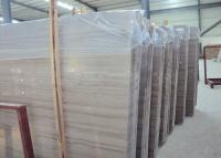 China Grey Wooden Vein Natural Marble Tile Flat Edge Indoor / Outdoor Suit for sale