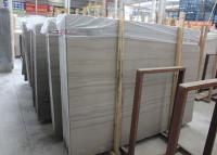 China Grey Wooden Vein Natural Marble Tile Flat Edge Indoor / Outdoor Suit for sale