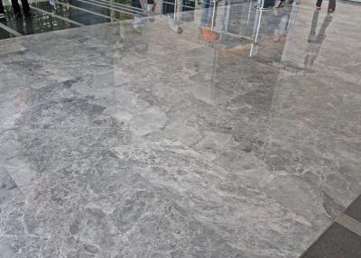 China Silver Grey Marble Stone Tile Slab For Kitchen / Bathroom CE Approval for sale