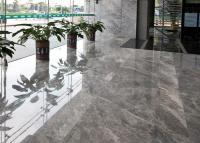 China Silver Grey Marble Stone Tile Slab For Kitchen / Bathroom CE Approval for sale