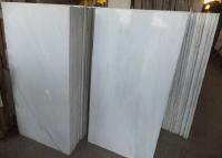 China Pure White Polished Marble Floor Tiles , High Hardness Decorative Marble Tile for sale