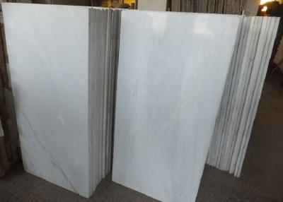 China Pure White Polished Marble Floor Tiles , High Hardness Decorative Marble Tile for sale