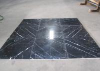 China Bathroom Floor Nero Marquina Marble Slab , Nero Marquina Polished Marble Tile for sale