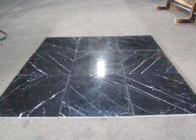 China Bathroom Floor Nero Marquina Marble Slab , Nero Marquina Polished Marble Tile for sale