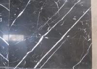 China Bathroom Floor Nero Marquina Marble Slab , Nero Marquina Polished Marble Tile for sale