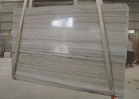 China White Wooden Vein Grey Marble Stone Countertops 2cm Thickness Big Slab for sale