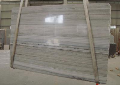 China White Wooden Vein Grey Marble Stone Countertops 2cm Thickness Big Slab for sale