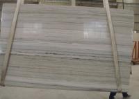 China White Wooden Vein Grey Marble Stone Countertops 2cm Thickness Big Slab for sale