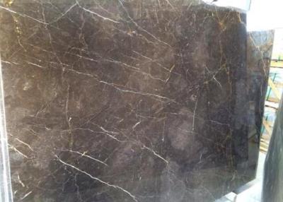 China Black Countertop Marble Slab With White Vein , Solid Large Marble Slab for sale