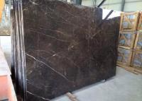 China Black Countertop Marble Slab With White Vein , Solid Large Marble Slab for sale