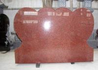 China Red Polished Sketch Granite Memorial Headstones 37.6Mpa Bending Strength for sale