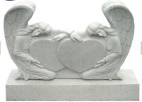 China White Pearl Monument Grave Markers , Marble Sketch Simple Headstones For Graves for sale