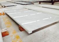 China White / Beige Marble Bathroom Vanity Countertops Polished Solid Surface for sale