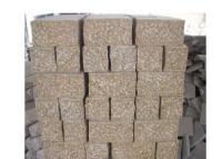 China Yellow Natural Paving Stones Cube Custom Surface Finishing 104hsd Hardness for sale