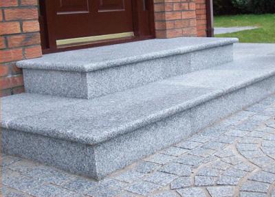 China Light Grey White Granite Slab Steps , Granite Stone Slabs For Outdoor Steps for sale
