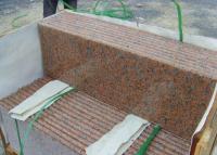 China Red Straight Granite Step Treads For Indoor Outdoor Step Finish Optional for sale
