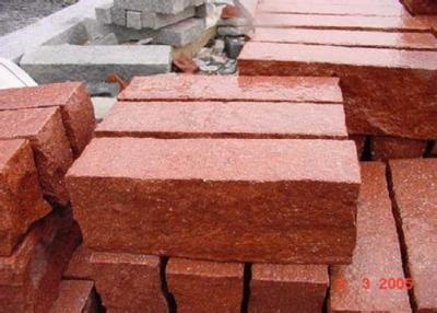 China Red Natural Paving Stones Tile For Stair Steps / Countertop Granite Material for sale