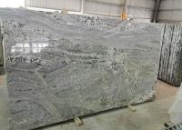 China Polished Bookmatched Stone Slabs , Hard White Grey Polished Granite Slabs for sale