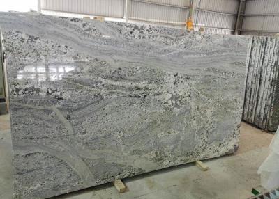 China Polished Bookmatched Stone Slabs , Hard White Grey Polished Granite Slabs for sale