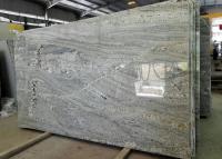China Polished Bookmatched Stone Slabs , Hard White Grey Polished Granite Slabs for sale