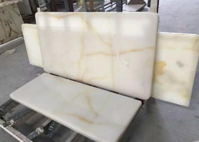 China Cream Onyx Natural Marble Tile / Cream Marble Floor Tiles Onyx Type For Floor for sale