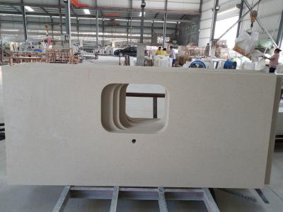 China 93% Quartz Sand Solid Stone Countertops With Beveled Edge for sale