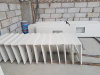 China Mitre Connect Edge Solid Surface Bathroom Countertops Pure White Color for sale