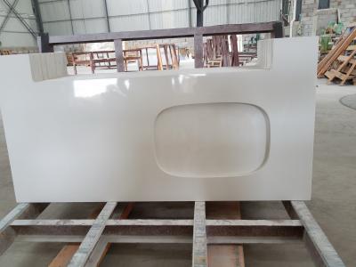 China prefabricated Solid Surface Worktops With Backsplash Side Splash Aprons for sale
