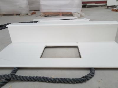 China Engineering Solid Stone Countertops 93% Quartz Sand Polished Glossy Surface for sale