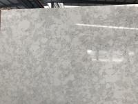 China Marble Like Vein Engineering Bianco Carrara Countertop , Hard White Quartz Worktop for sale