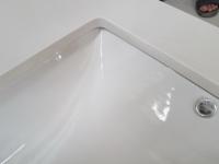 China Polished White Quartz Bathroom Countertops , Engineered Bath Vanity Tops for sale