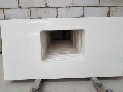 China Affordable Quartz Vanity Countertops , Public White Quartz Bath Countertops for sale