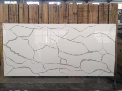 China Elegant Design Calacatta Quartz Countertops , Luxury White Quartz Vanity Top for sale