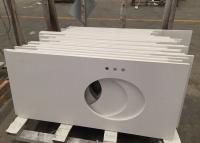 China Pure White Quartz Kitchen Worktops 20 / 30mm Thickness Stain Resistant for sale