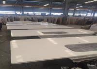 China Hotel / Household White Quartz Kitchen Countertops , Custom Edge White Quartz Slab for sale