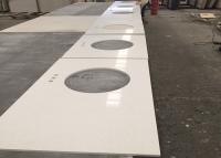China Pure White Artificial Quartz Countertops , Popular Quartz Vanity Countertops for sale