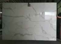 China White Quartz Tile Countertop , 2.3 - 2.5g / Cm3 Density Quartz Composite Worktops for sale