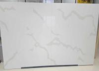 China QS107 Polished White Slab Artificial Calacatta Quartz Stone for Vanity  countertop for sale