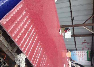 China Red Crystal Artificial Stone Quartz for Tile ,Slab , Countertop for sale