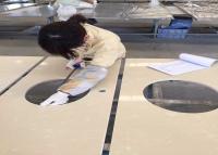 China Artificial Beige Quartz Stone Slabs For Kitchen Countertop for sale