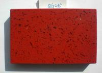 China Red Glass Quartz Stone Countertops 6 Mohs Hardness 36.0 MPa Flexural Strength for sale