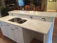 China Engineering quartz stone countertops ceasar stone Organic white 4600 for sale