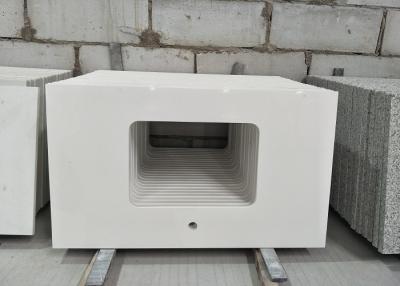 China Pure White Quartz Stone Countertop 2.6g/cu.cm Density 52.7MPa Flexural Strength for sale